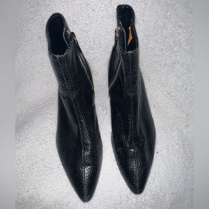 Zara | Shoes | Zara Basic Womens Snake Print Ankle Boots With Side ...